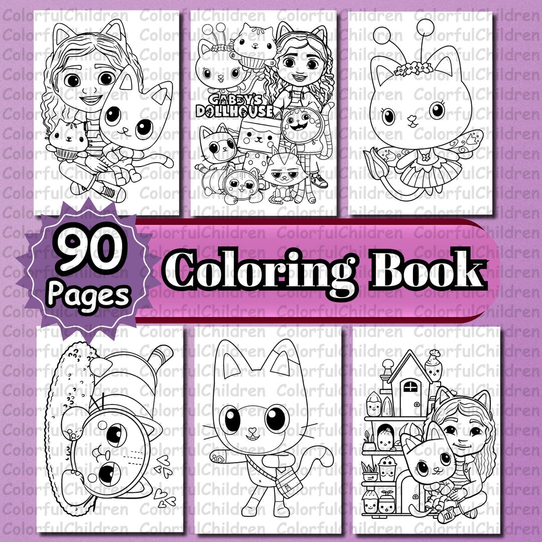 90 Pages /coloring Book/ Coloring Pages for Kids/ PDF File/digital ...