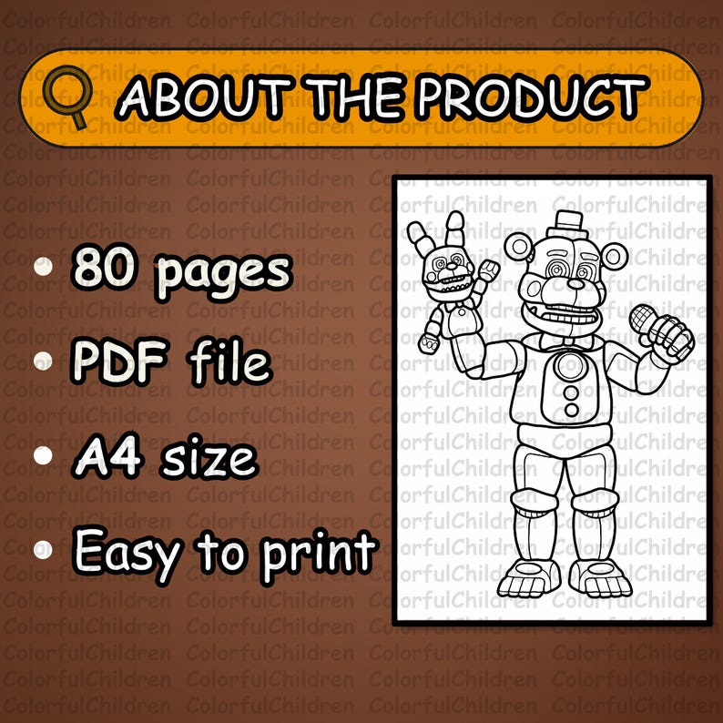 80 Pages/ Coloring Book/ Coloring Pages for Kids/ PDF File/digital ...