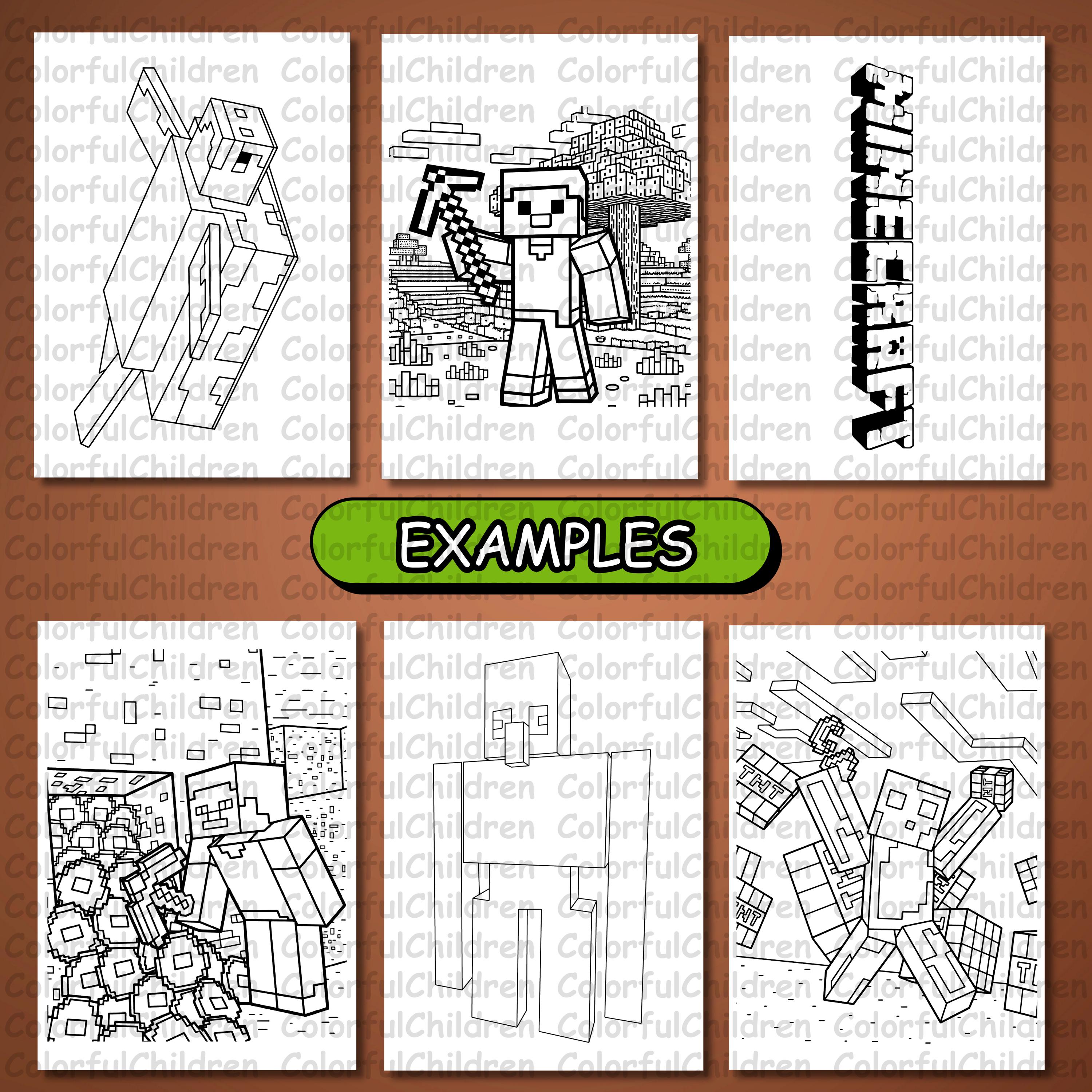 145 Pages / Mine Game /coloring Book/ Coloring Pages for Kids/ PDF File ...