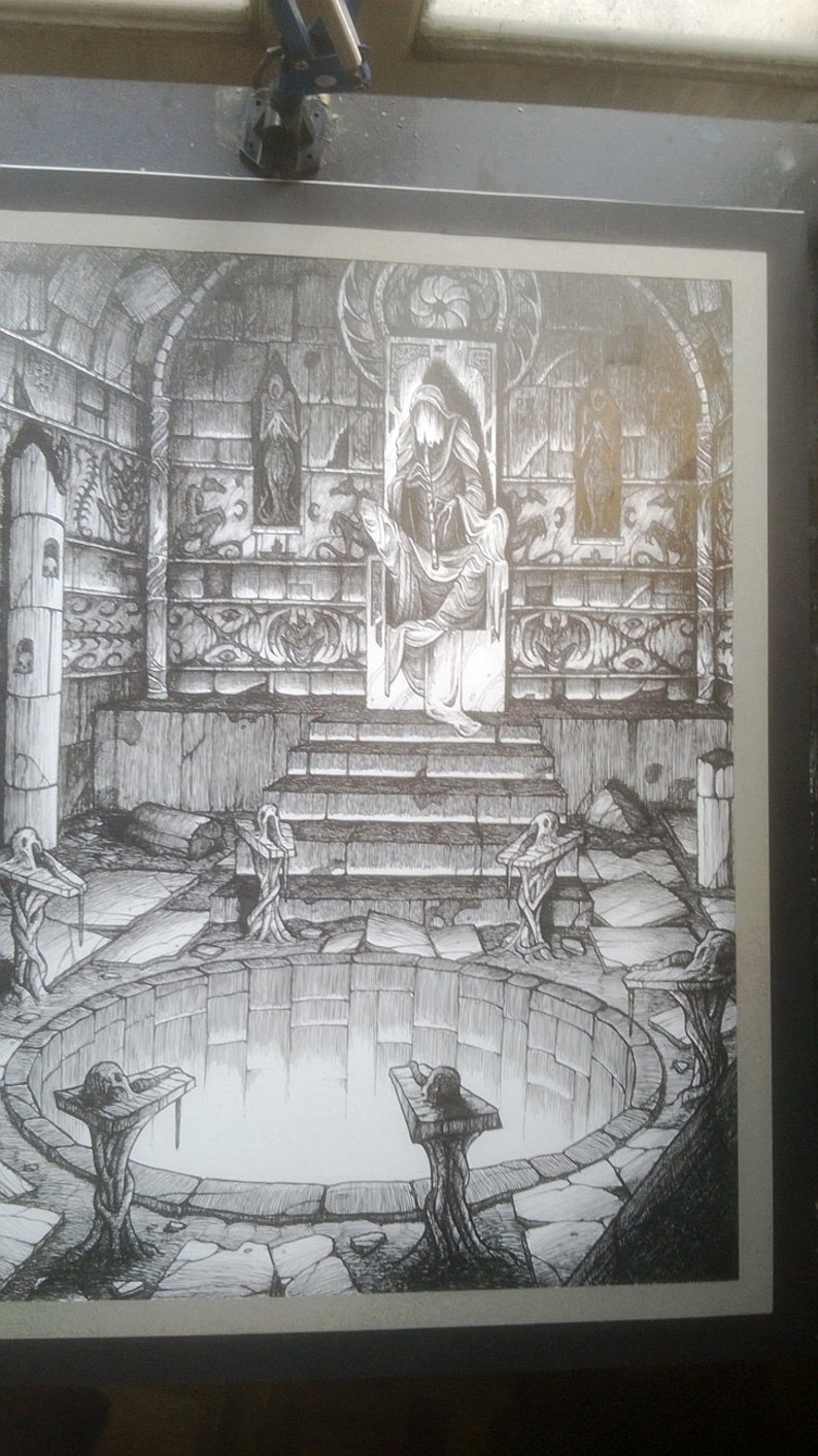 The High Priest Ink Drawing - Etsy Australia