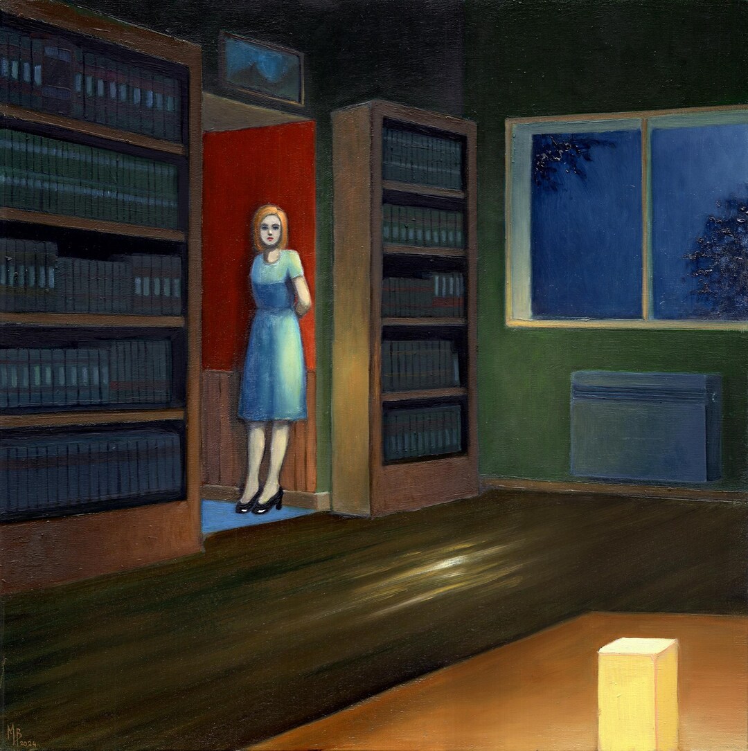 The Library - Oil Painting - Etsy
