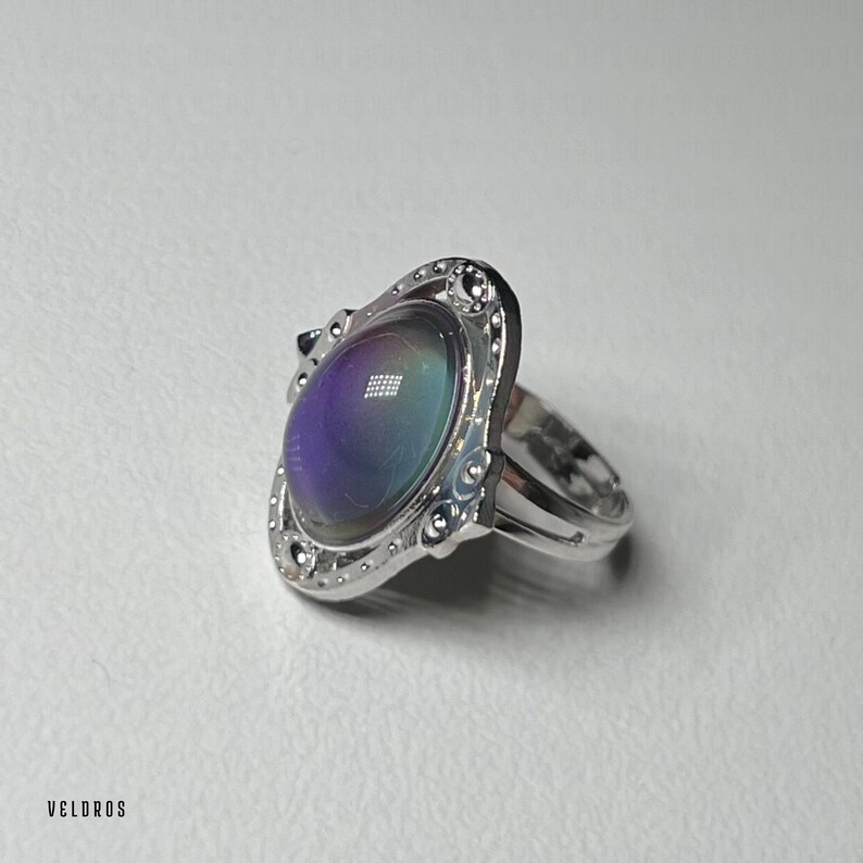 Colorful Mood Ring, Temperature Ring, Color Change Ring, Emotion ...