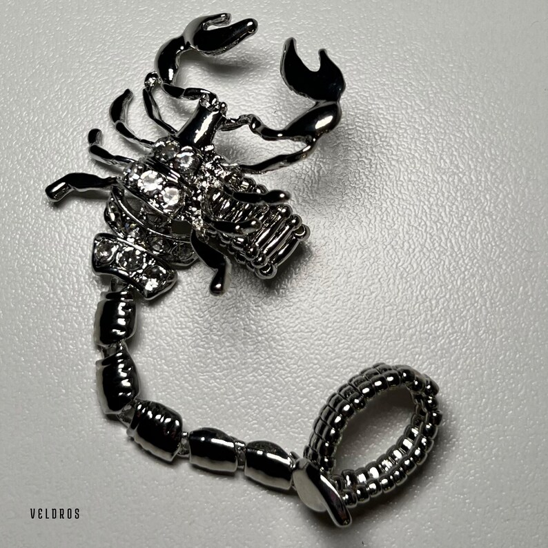 Scorpion Adjustable Ring, Gothic Ring, Silver Ring, Animal Ring ...