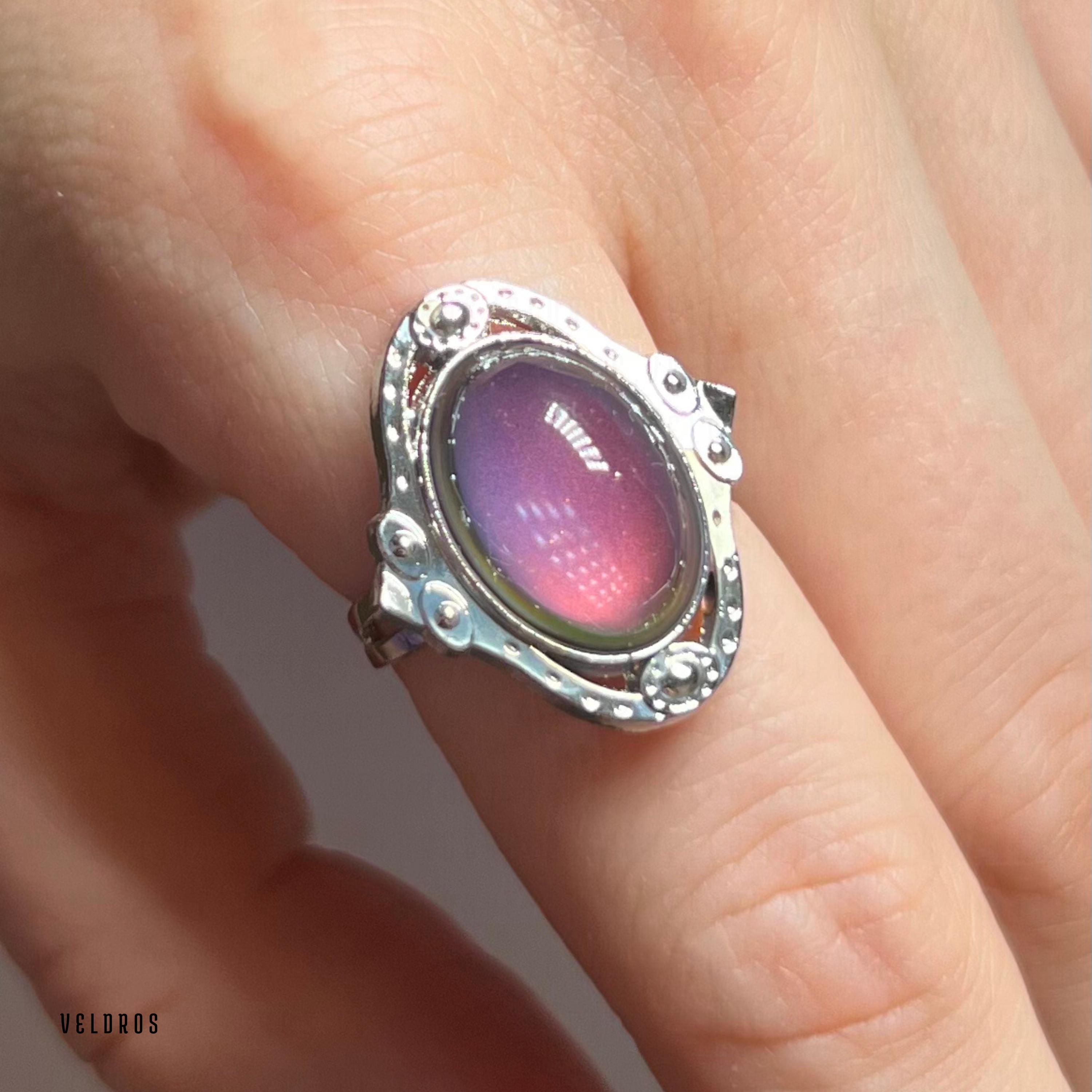 Colorful Mood Ring, Temperature Ring, Color Change Ring, Emotion ...