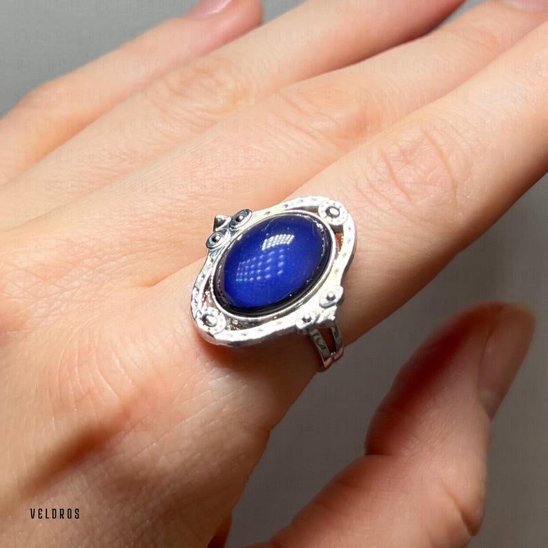 Colorful Mood Ring, Temperature Ring, Color Change Ring, Emotion ...