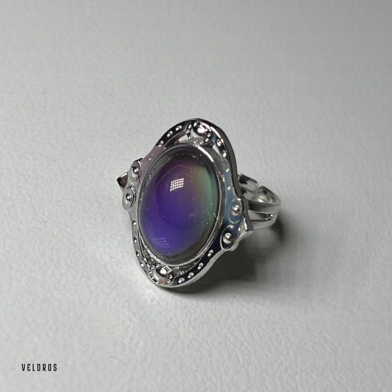 Colorful Mood Ring, Temperature Ring, Color Change Ring, Emotion ...