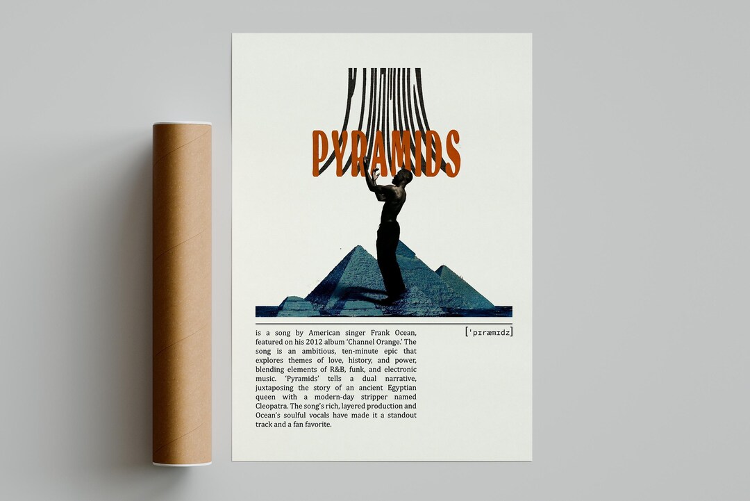 Frank Ocean Pyramids Poster | Minimalist Music Poster | Vintage Retro ...