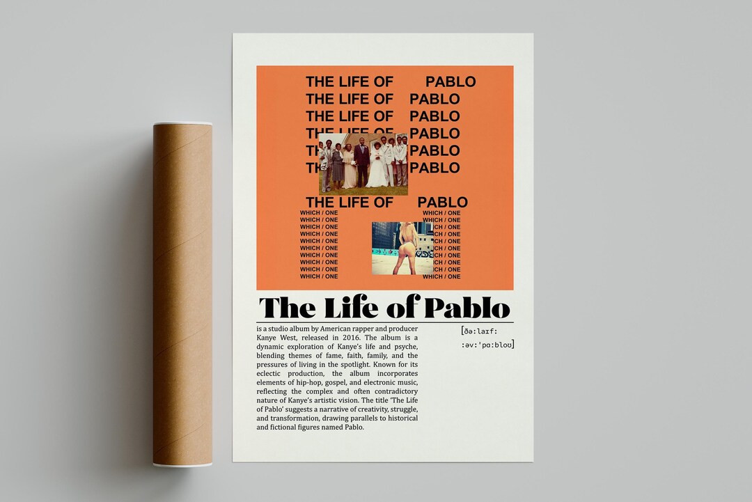 Kanye West the Life of Pablo Poster | Minimalist Music Poster | Vintage ...