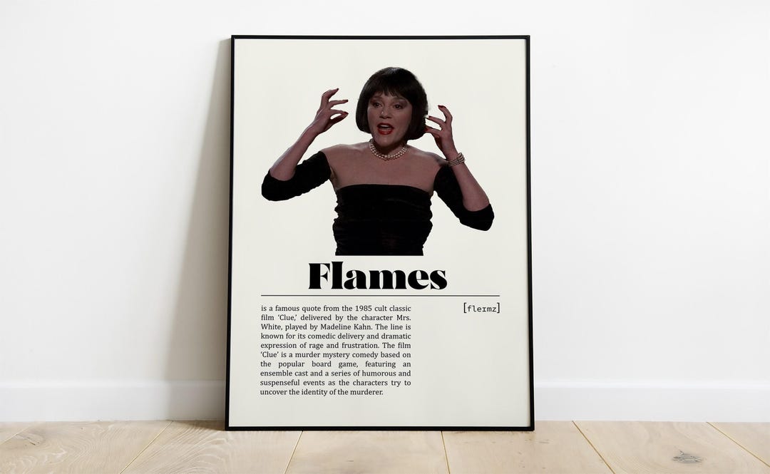 Clue Flames Poster | Jonathan Lynn | Minimalist Movie Poster | Vintage ...