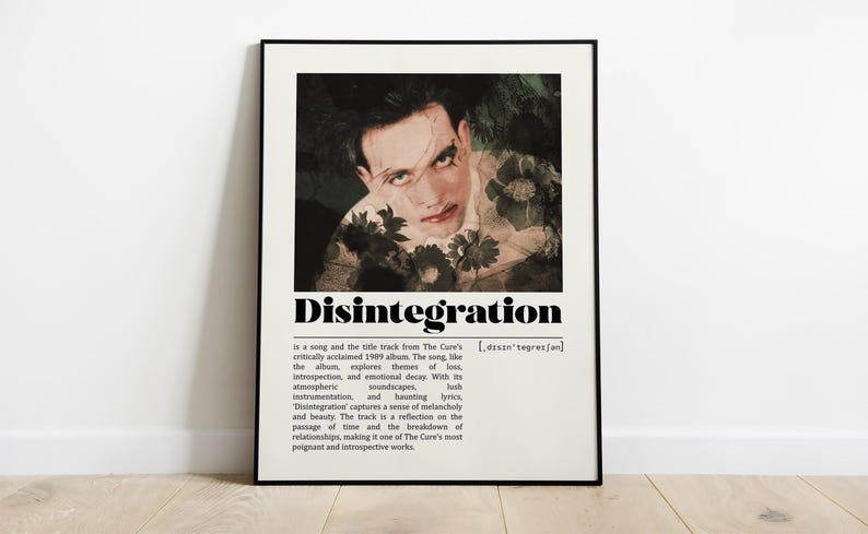 The Cure Posters | Disintegration Poster | Album Cover Poster ...