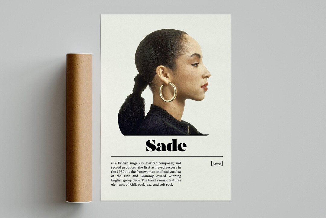 Sade Poster | Minimalist Music Poster | Vintage Retro Art Print ...