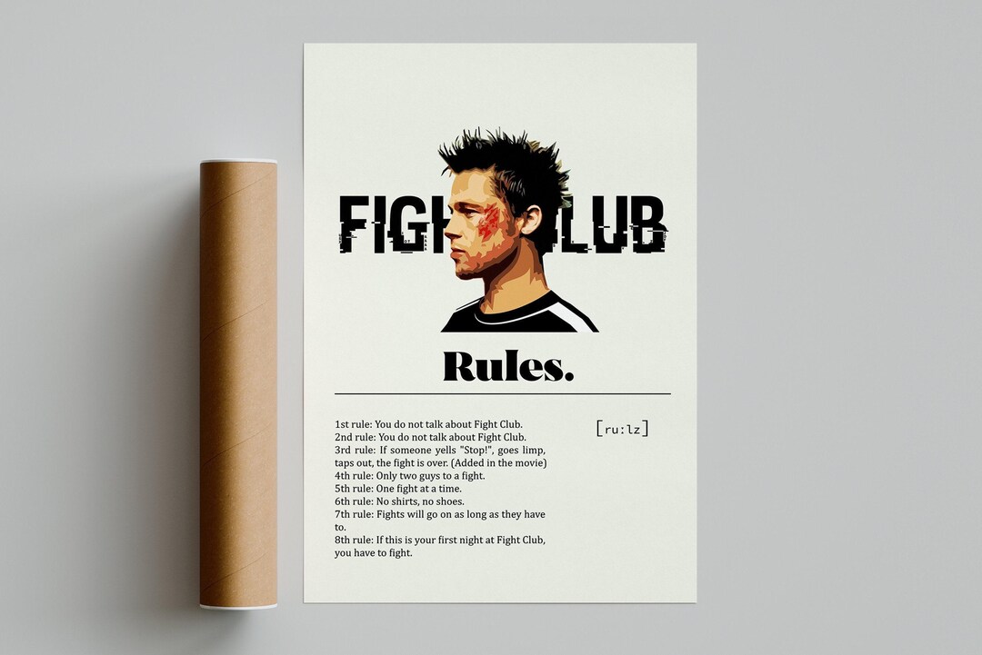 Fight Club Rules | David Fincher Poster | Minimalist Movie Poster ...