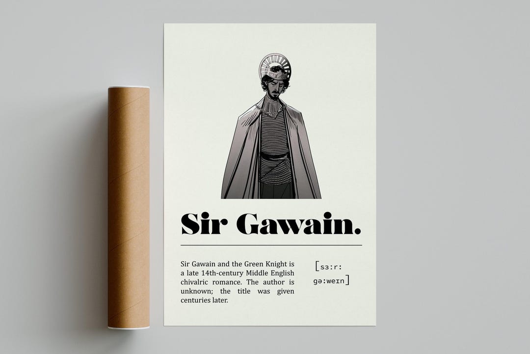 The Green Knight Sir Gawain Poster | Movie Poster | Minimalist Movie ...