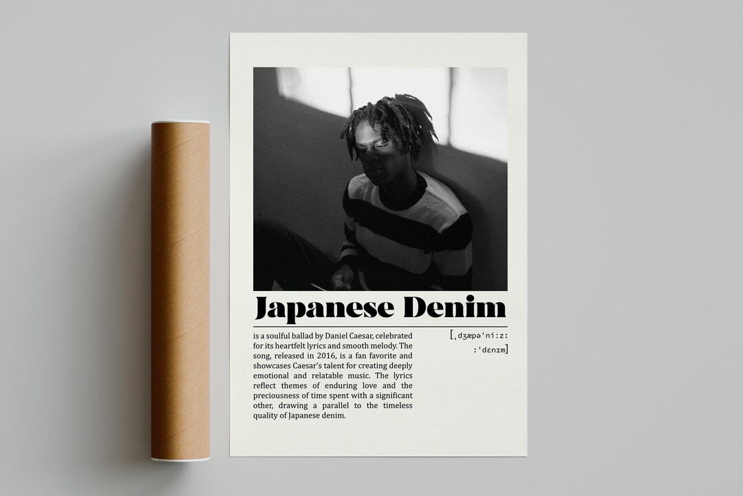 Daniel Caesar Japanese Denim Poster | Minimalist Music Poster | Vintage ...
