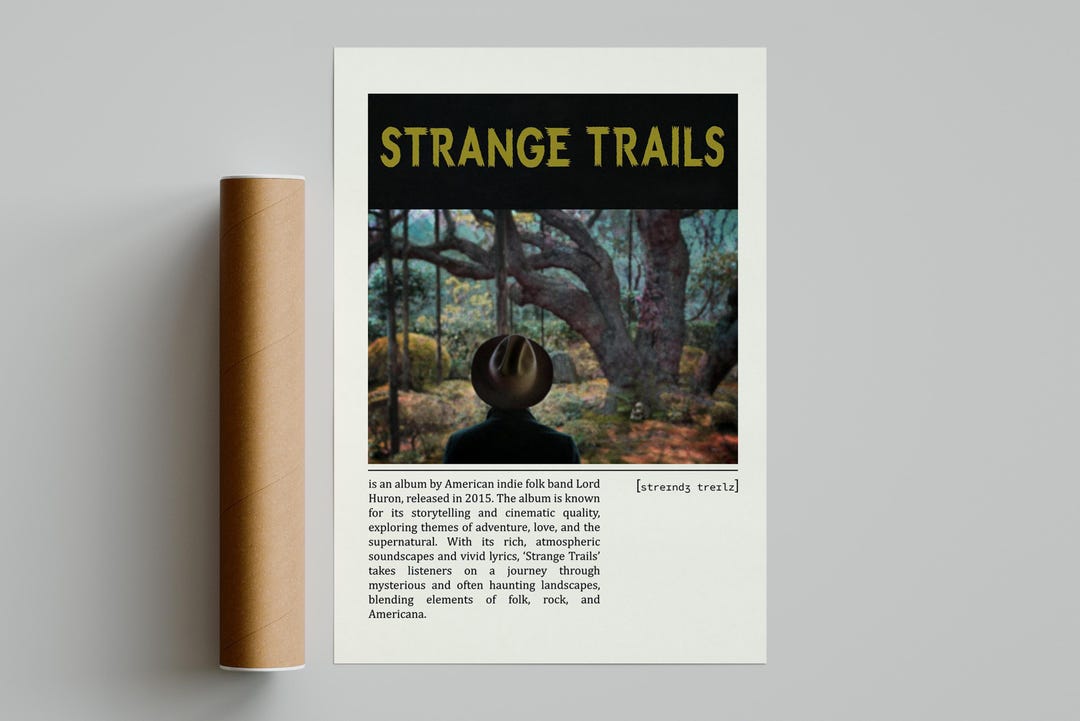 Lord Huron Strange Trails Poster | Minimalist Music Poster | Vintage ...