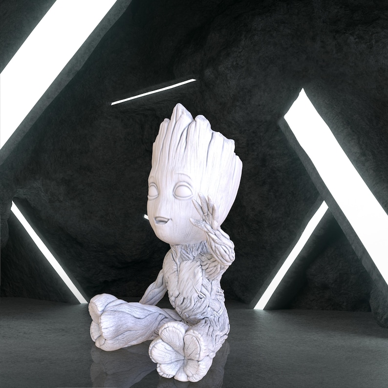 Happy Baby Groot Figure, Groot Digital 3D Model, Groot Stl 3D Model ...