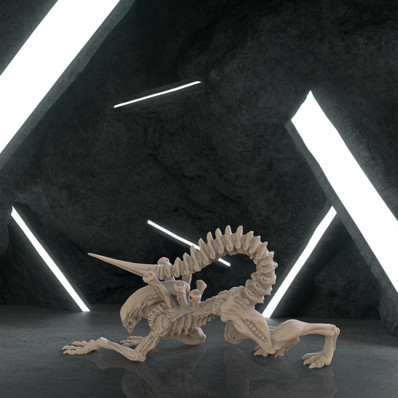 Xenomorph Figure Alien 3D, Stl Model Design, Statue, Xenomorph Digital ...