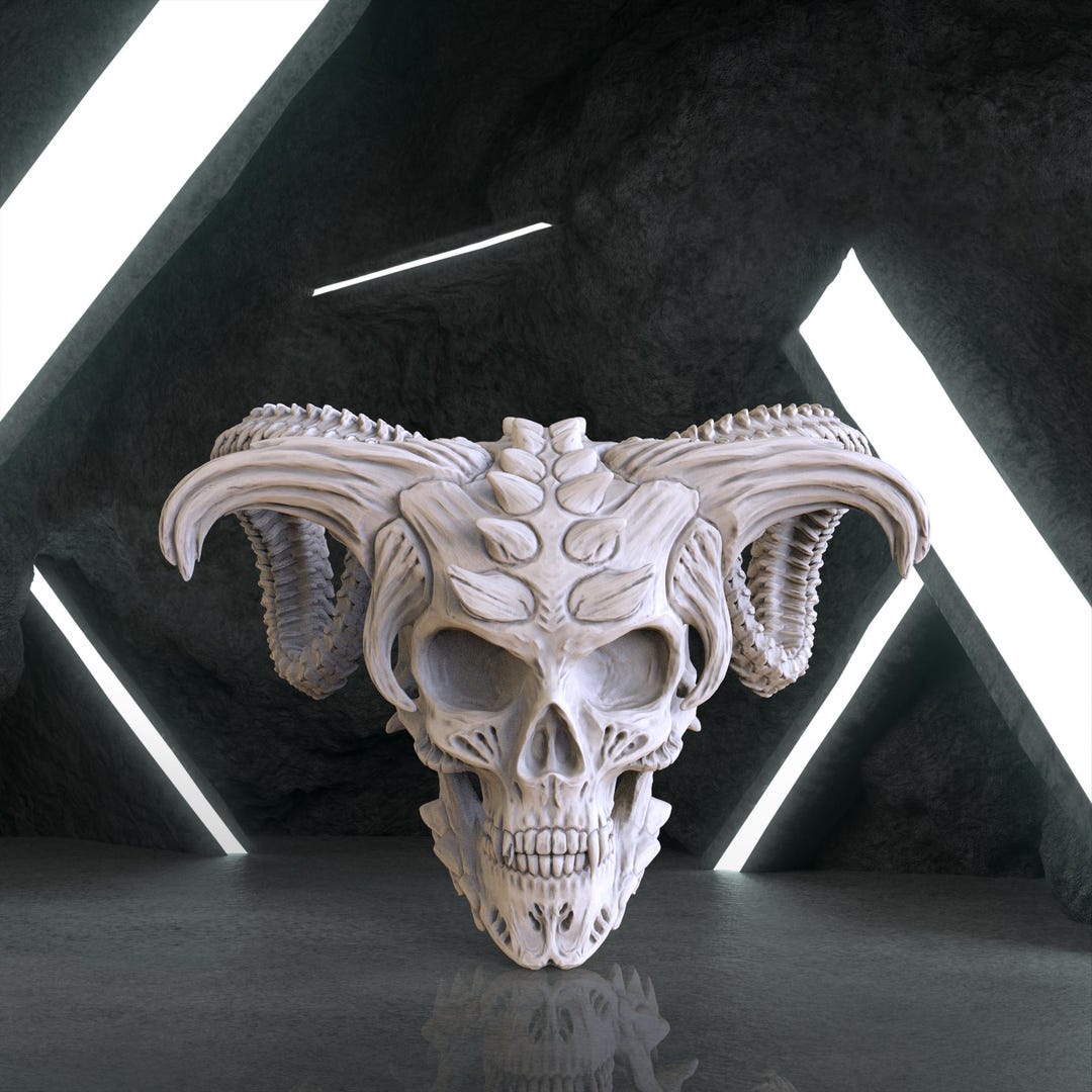 Skull of Demon, Skull of Demon Digital 3D Model, Demon Stl 3D Model ...