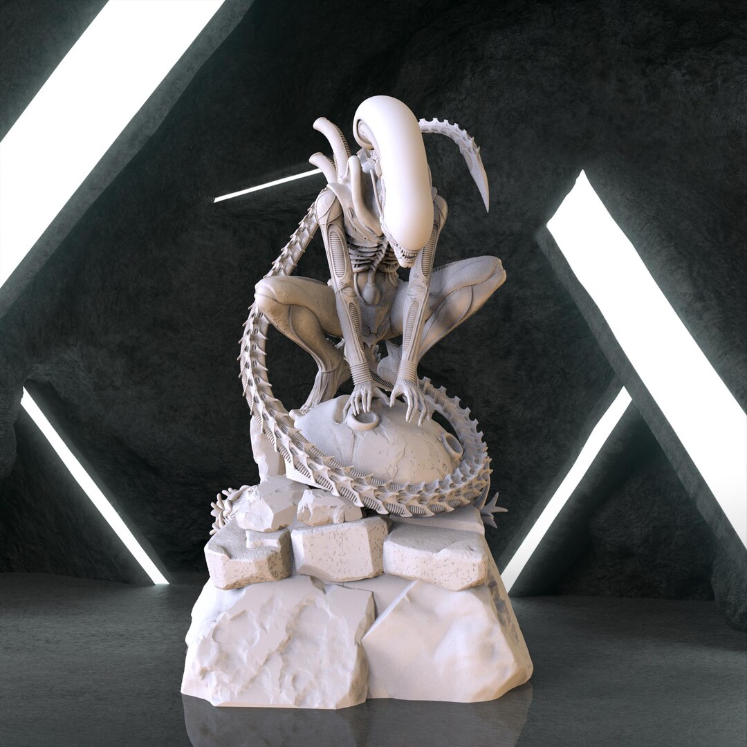 Xenomorph Figure Alien, Pieced and Full Part STL, Stl 3D Model Design, Xenomorph Digital STL ...