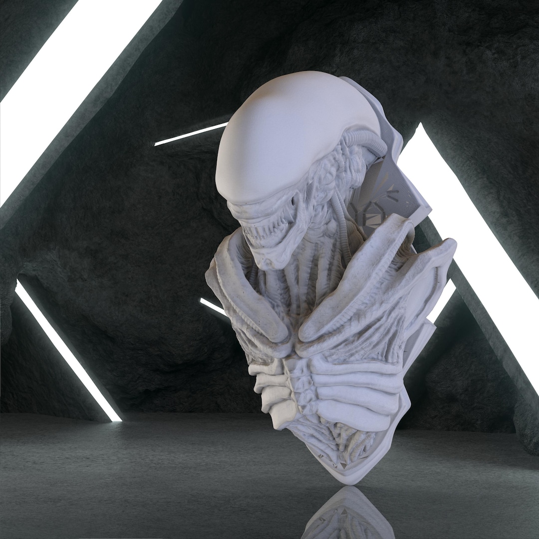 Xenomorph Bust, Wall Edition Xenomorph Digital 3D Model, Alien Stl 3D ...