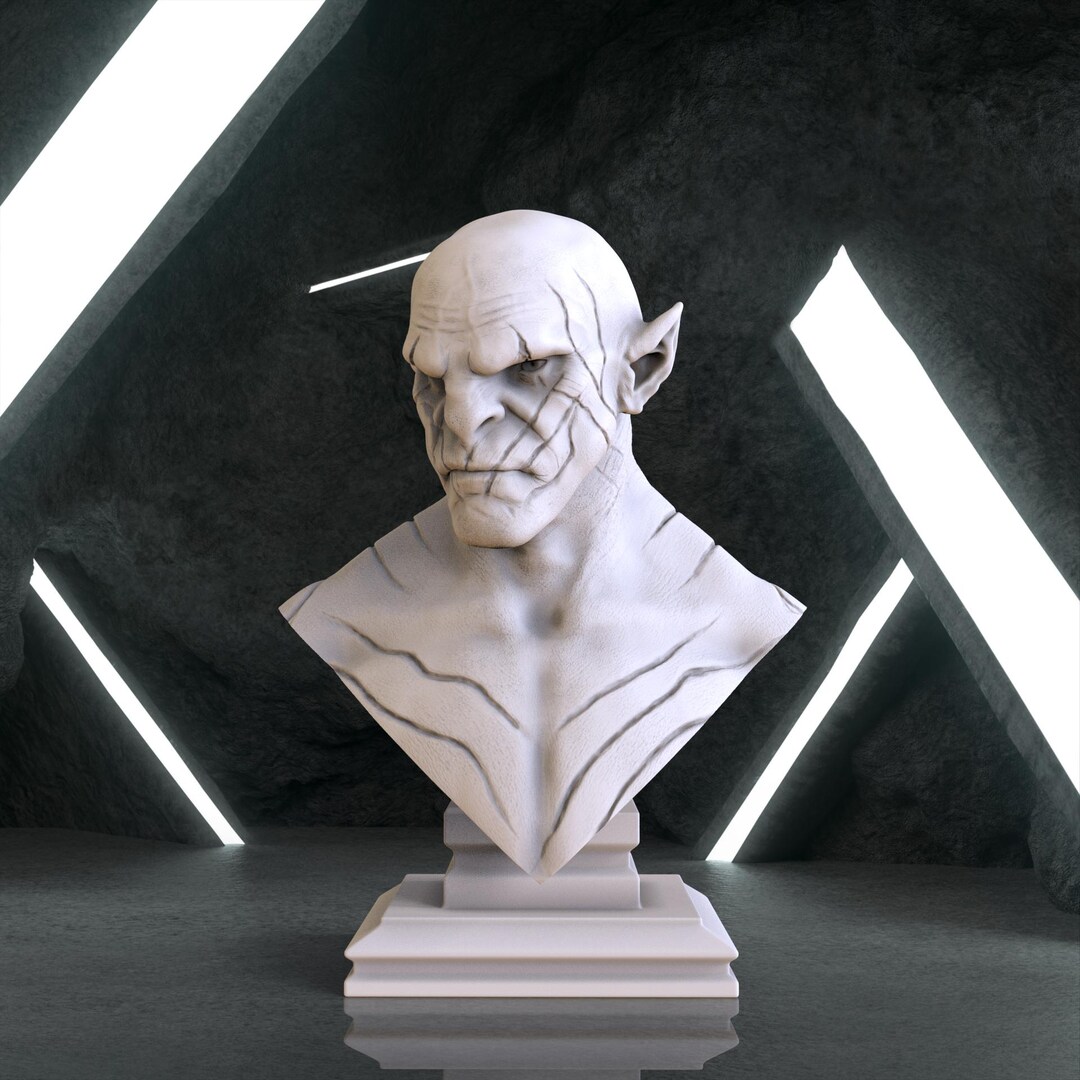 Azog the Defiler Bust, Lord of the Rings Stl, Stl 3D Model Design, Azog ...