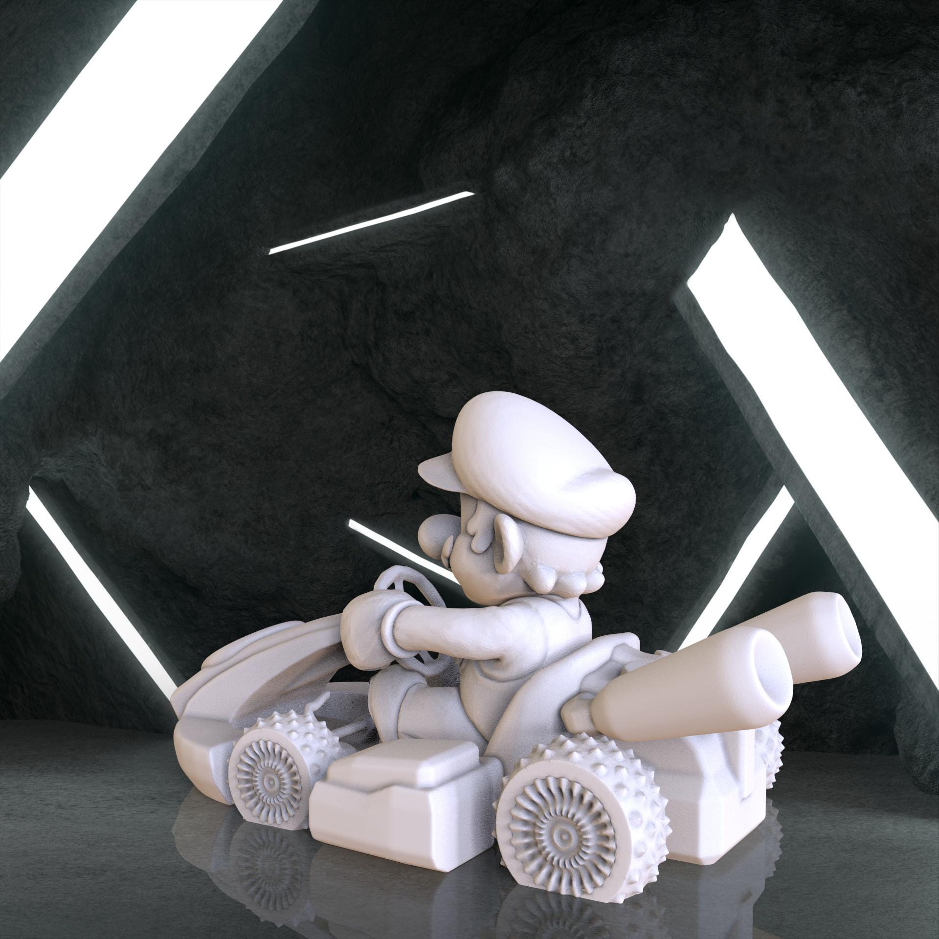 Mario Kart Figure, Super Mario Digital 3D Model, Super Mario Bros Stl ...