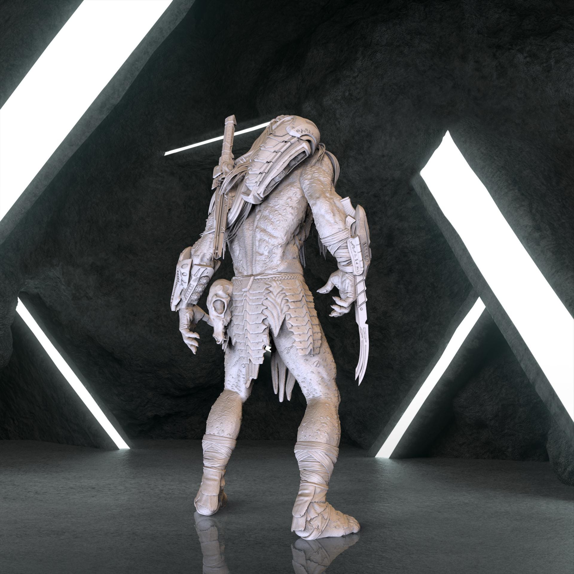 Predator Figure, Xenomorph Digital 3D Model, Alien Stl 3D Model Design ...