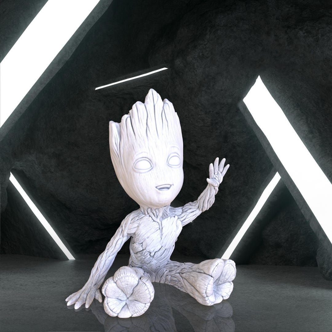 Happy Baby Groot Figure, Groot Digital 3D Model, Groot Stl 3D Model ...