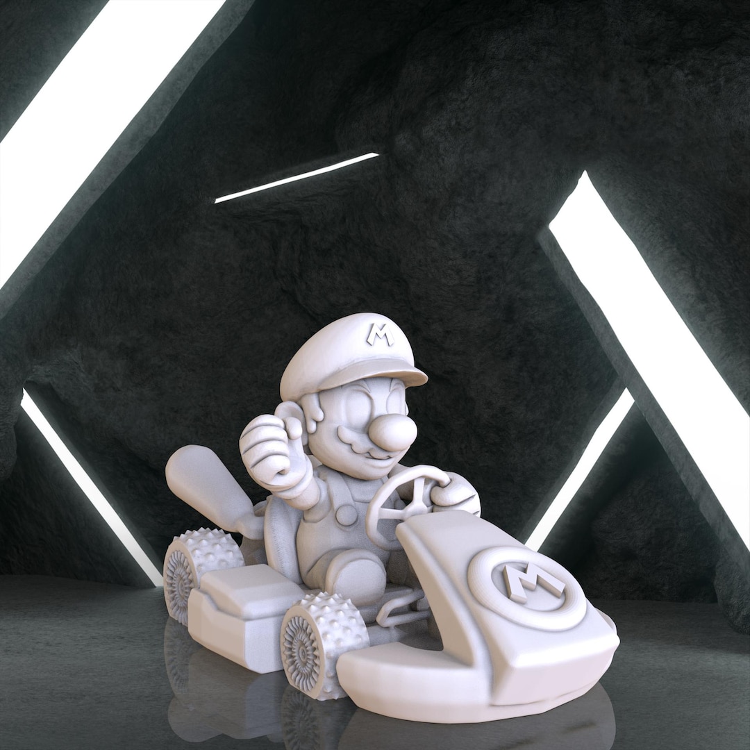 Mario Kart Figure, Super Mario Digital 3D Model, Super Mario Bros Stl ...