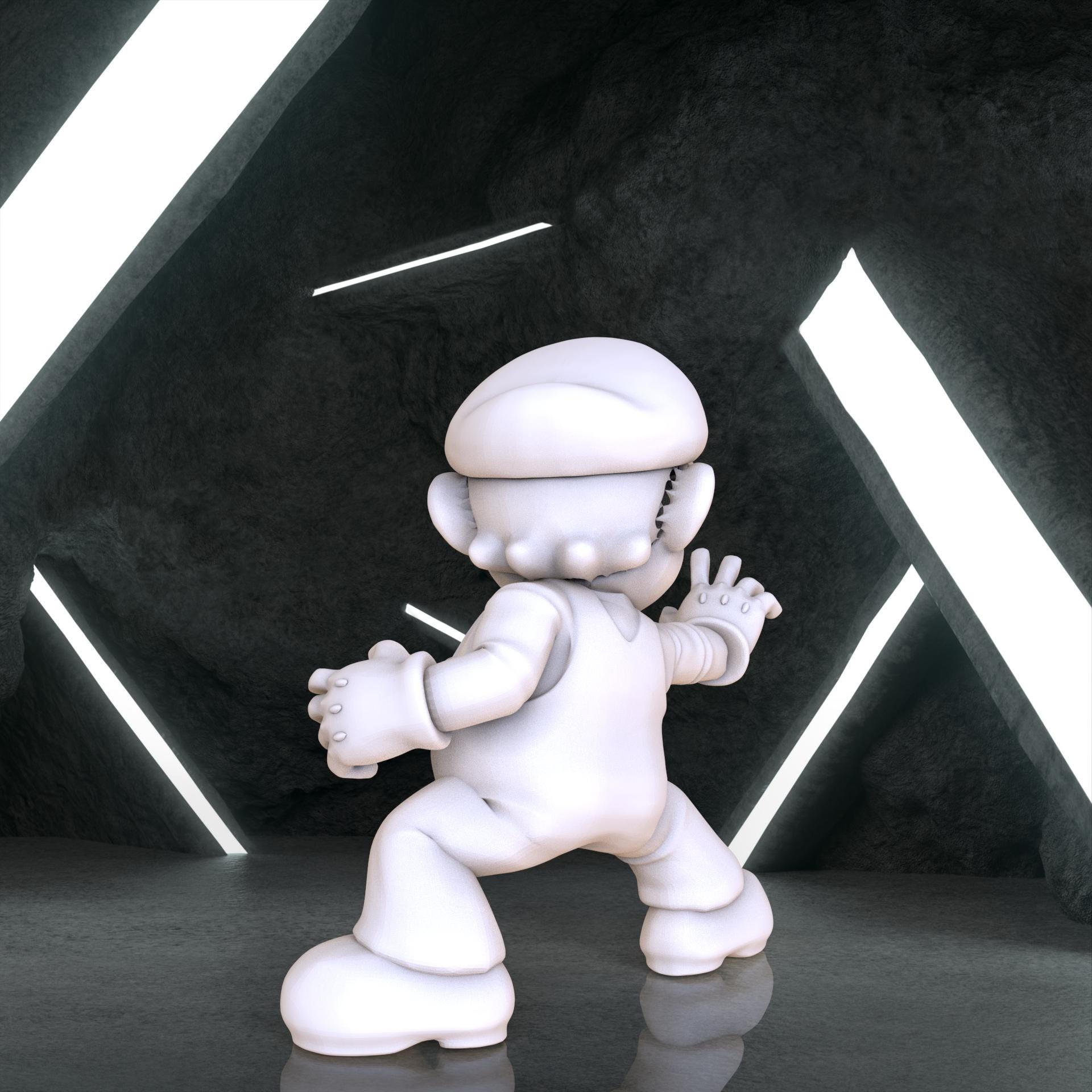 Super Mario Pose Figure, Super Mario Digital 3D Model, Super Mario Bros ...
