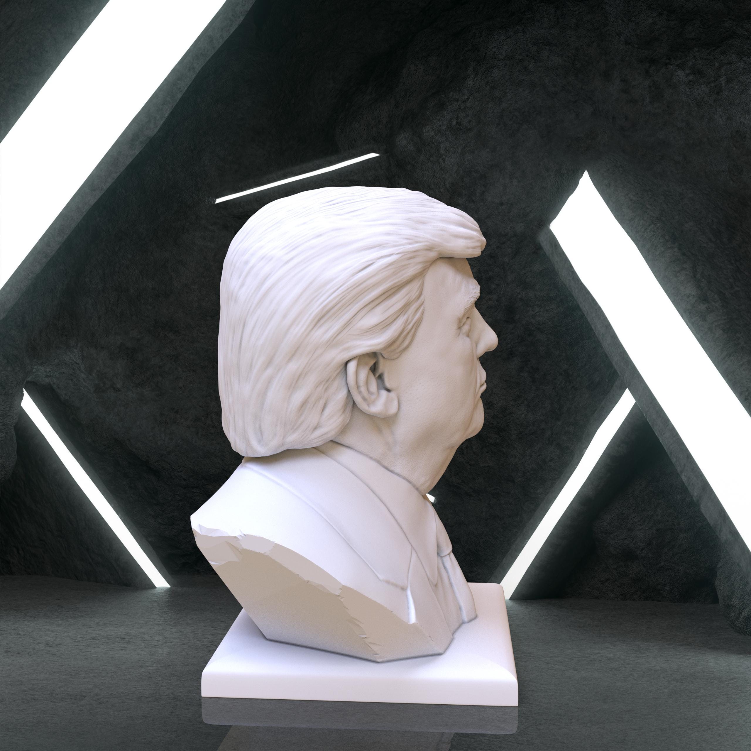 Donald Trump Bust, President Donald Trump Stl File for 3D Printing ...
