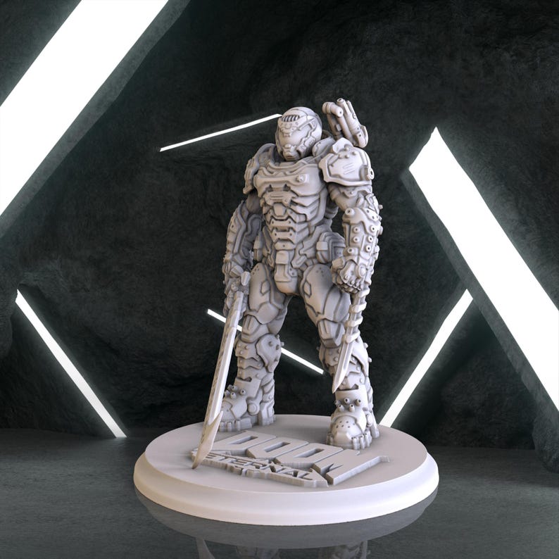 Doomguy Figure, Doomguy Digital 3D Model, Doomguy Stl 3D Model Design ...