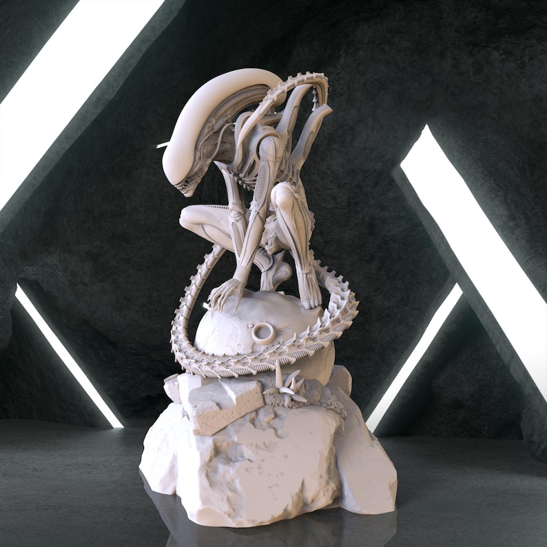 Xenomorph Figure Alien, Stl 3D Model Design, Statue, Xenomorph Digital ...