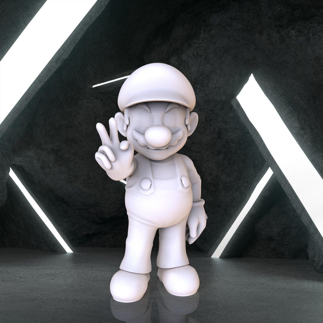 Super Mario Figure, Super Mario Digital 3D Model, Super Mario Bros Stl ...