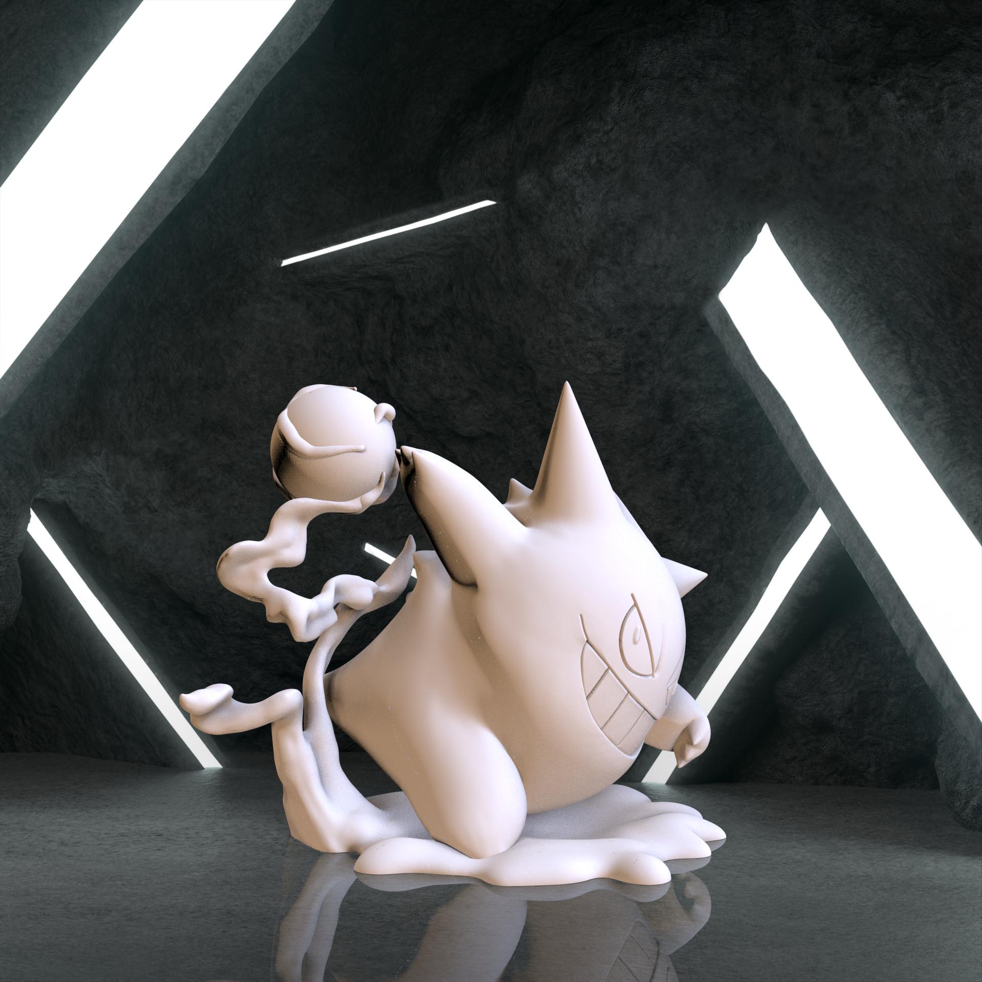 Gengar Figure, Pokemon Digital 3D Model, Pokemon Stl 3D Model Design, Gengar Stl File for 3D ...