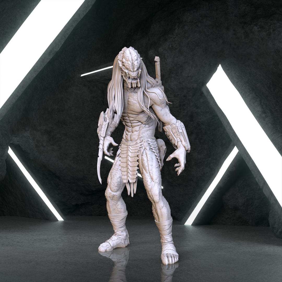 Predator Figure, Xenomorph Digital 3D Model, Alien Vs Predator Statue ...