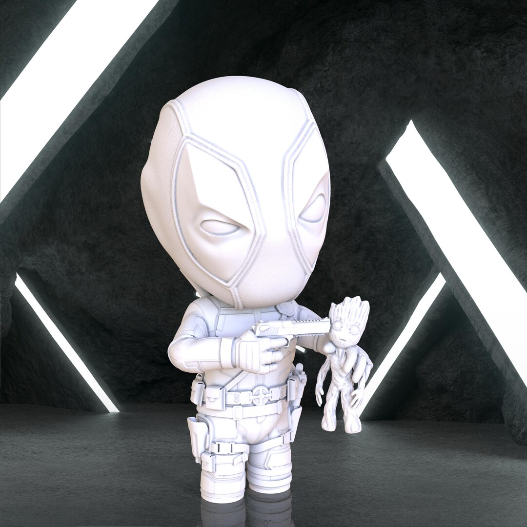 Deadpool Vs Groot Figure, Marvel Digital 3D Model, Deadpool Stl 3D ...
