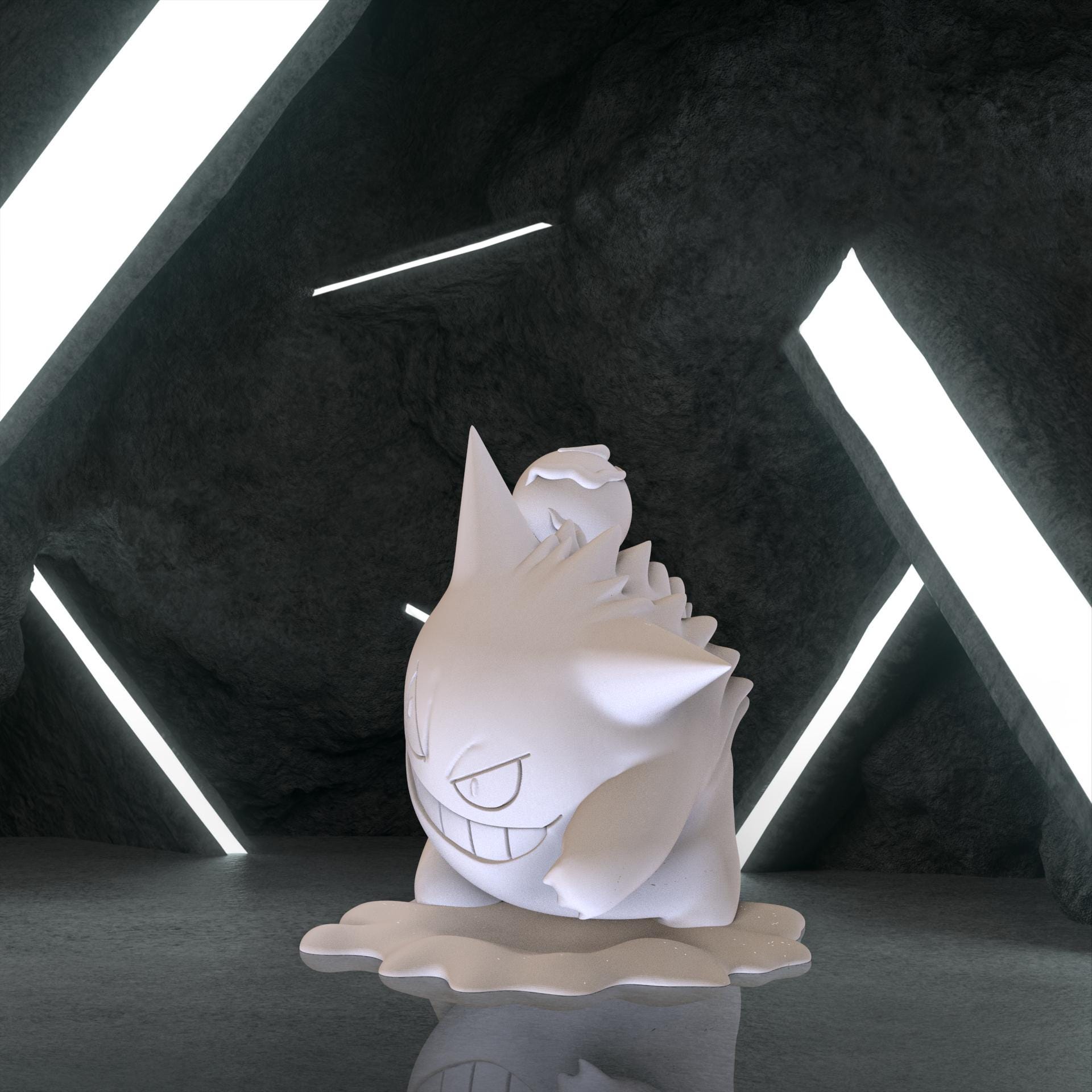 Gengar Figure, Pokemon Digital 3D Model, Pokemon Stl 3D Model Design ...
