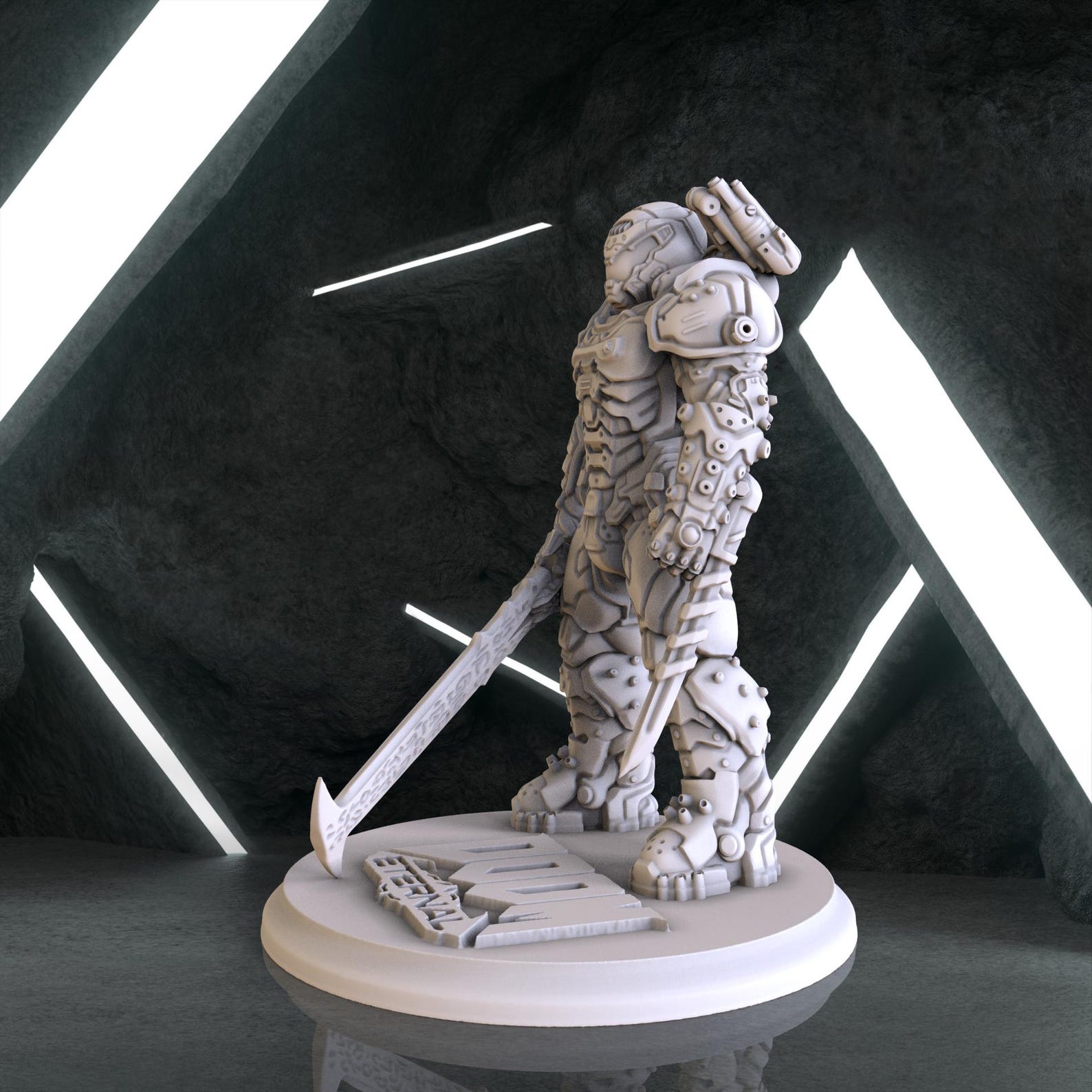 Doomguy Figure, Doomguy Digital 3D Model, Doomguy Stl 3D Model Design ...