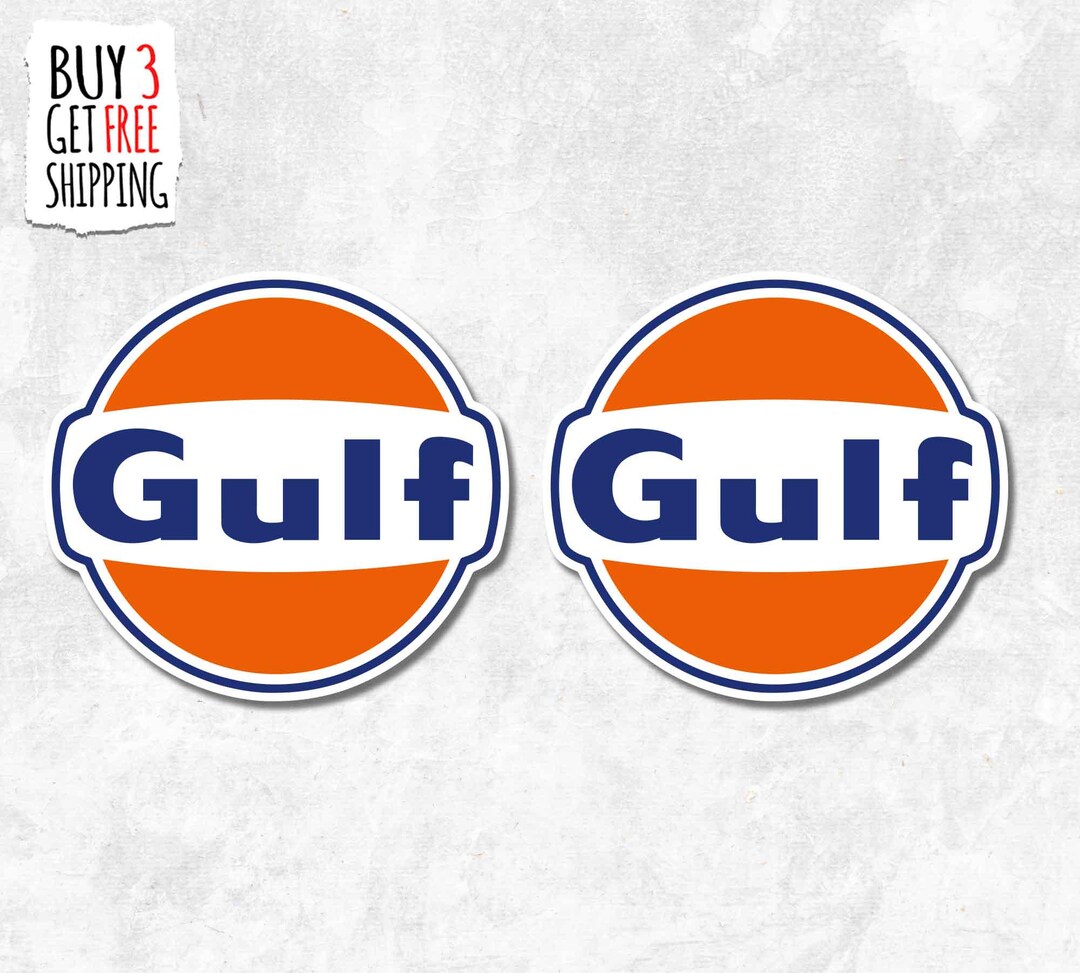 2x Gulf Stickers, Magnets, Car, Bike, Laptop, Water Bottle High Quality ...