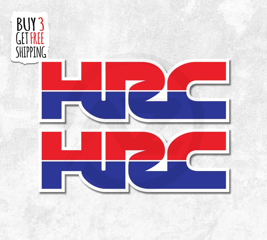 2x HRC Stickers, Reflective Stickers, Car, Bike, Laptop, Water Bottle ...