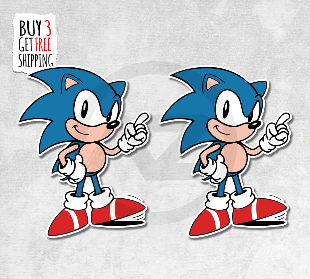 2x Sonic Stickers, Magnets, Car, Bike, Laptop, Water Bottle High ...