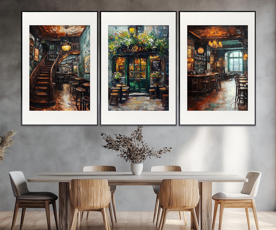 Irish Pub Set of 3 Posters, Irish Pub Prints, Irish Wall Art, Vintage ...