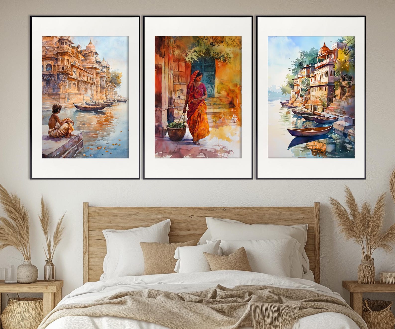 Abstract Indian Wall Art, India Set of 3 Posters, India Triptych ...