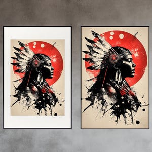 Native American Wall Art, First Nations Set of 3 Posters, Tribal Wall ...