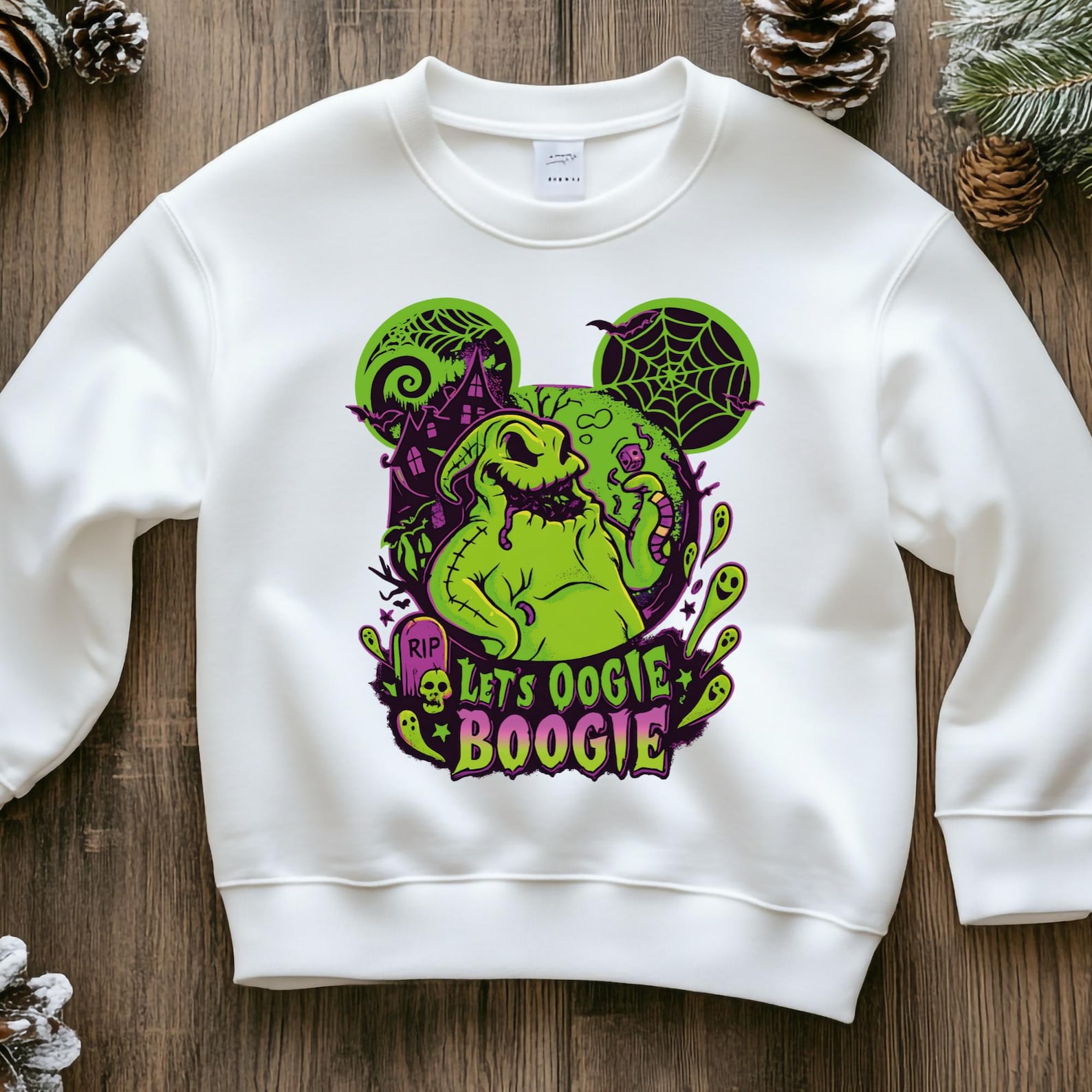 Spooky Boogie Monster Halloween Ready to Press, Creepy Cute Green Ghost ...