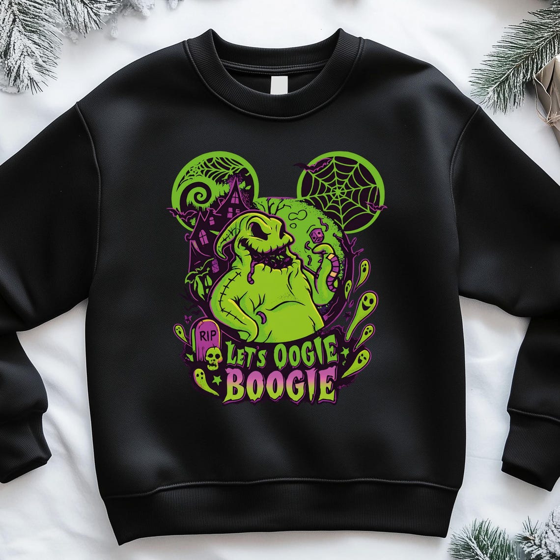Spooky Boogie Monster Halloween Ready to Press, Creepy Cute Green Ghost ...