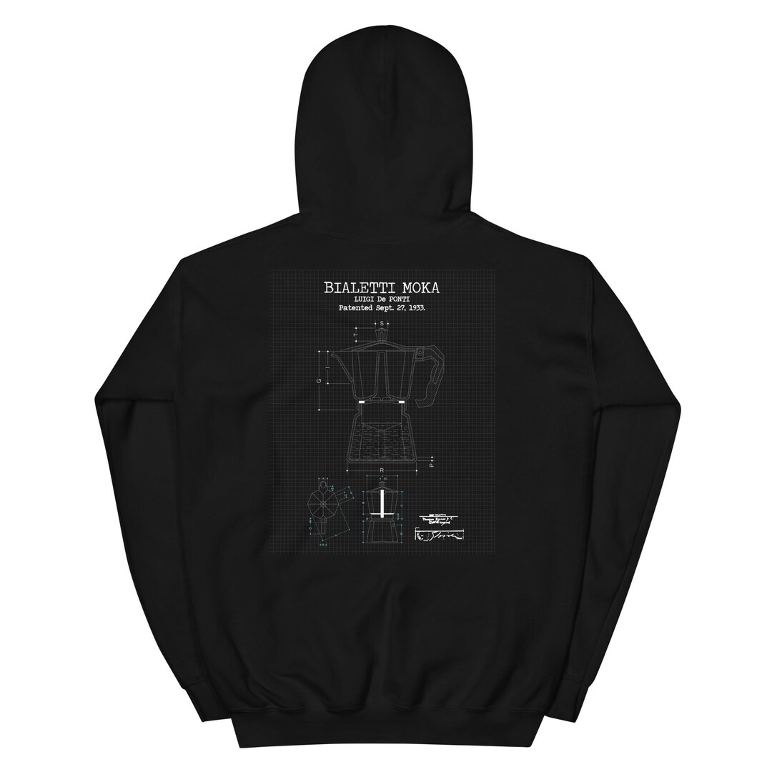 Bialetti Moka Blueprint - Unisex Hoodie - Etsy