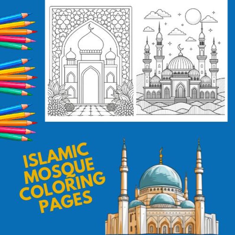 Islamic Coloring Pages, Ramadan Coloring Book, Children Activity ...