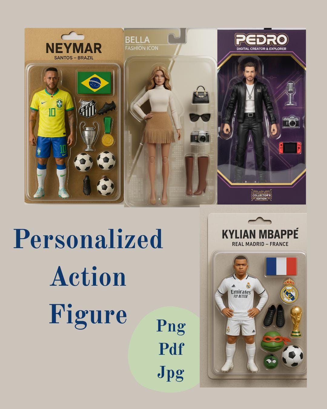 Customizable Action Figure Created From Photo – Premium Toy Box Design ...